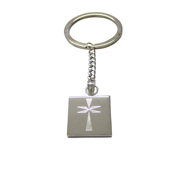 Kiola Designs | Accessories | Silver Toned Etched Religious Cross ...